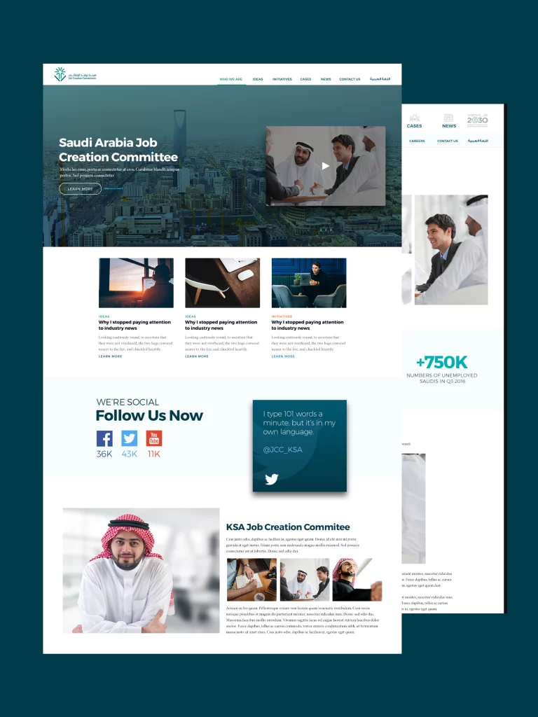 JCC Saudi Arabia Website Design - CreativesCastle